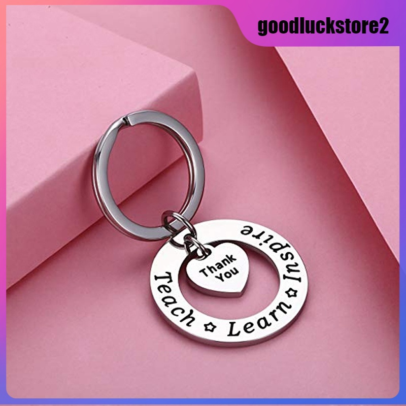 Teacher Gifts Keychain Help Shape Little Minds Charm Love Heart Pendant ...