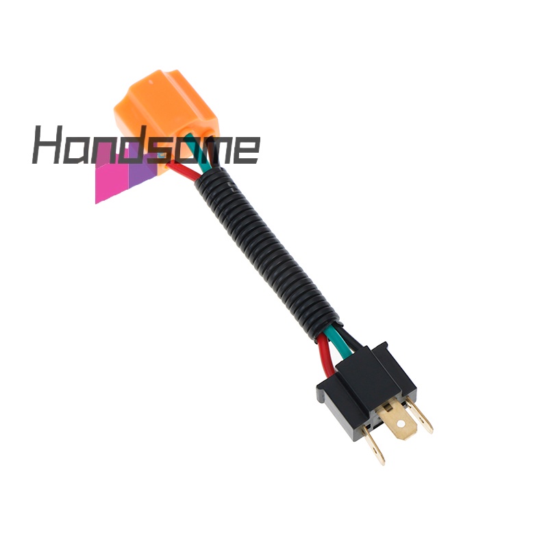 Handsome- H4 headlight bulb ceramic socket plug connector wiring ...