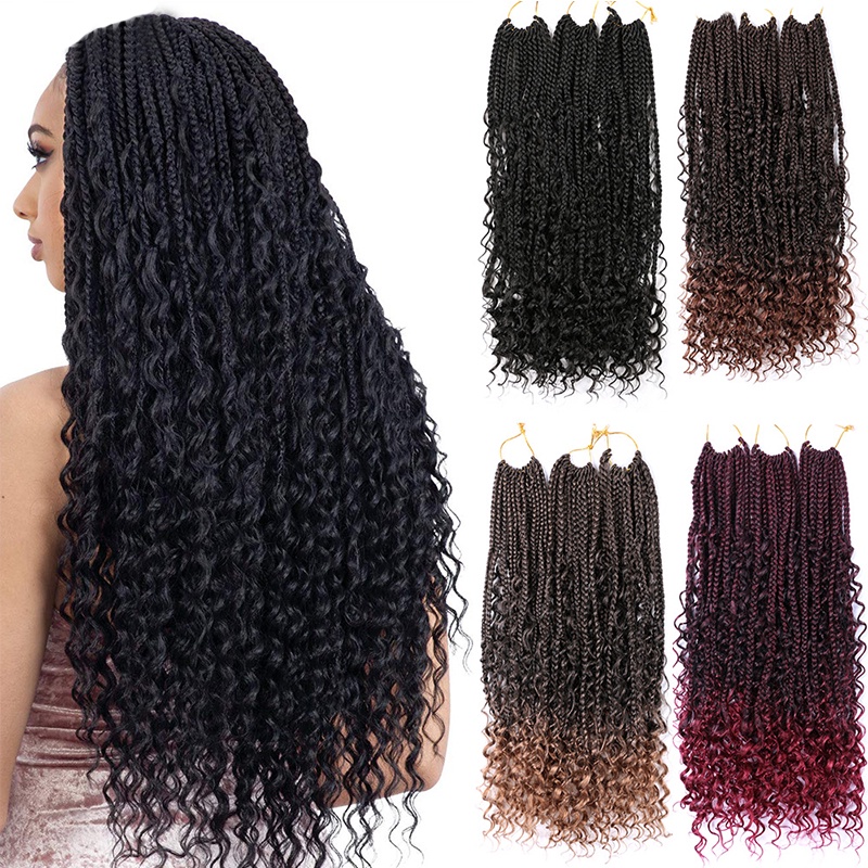 20inch River Box Braids Crochet Hair Synthetic Hair Extensions Crochet ...