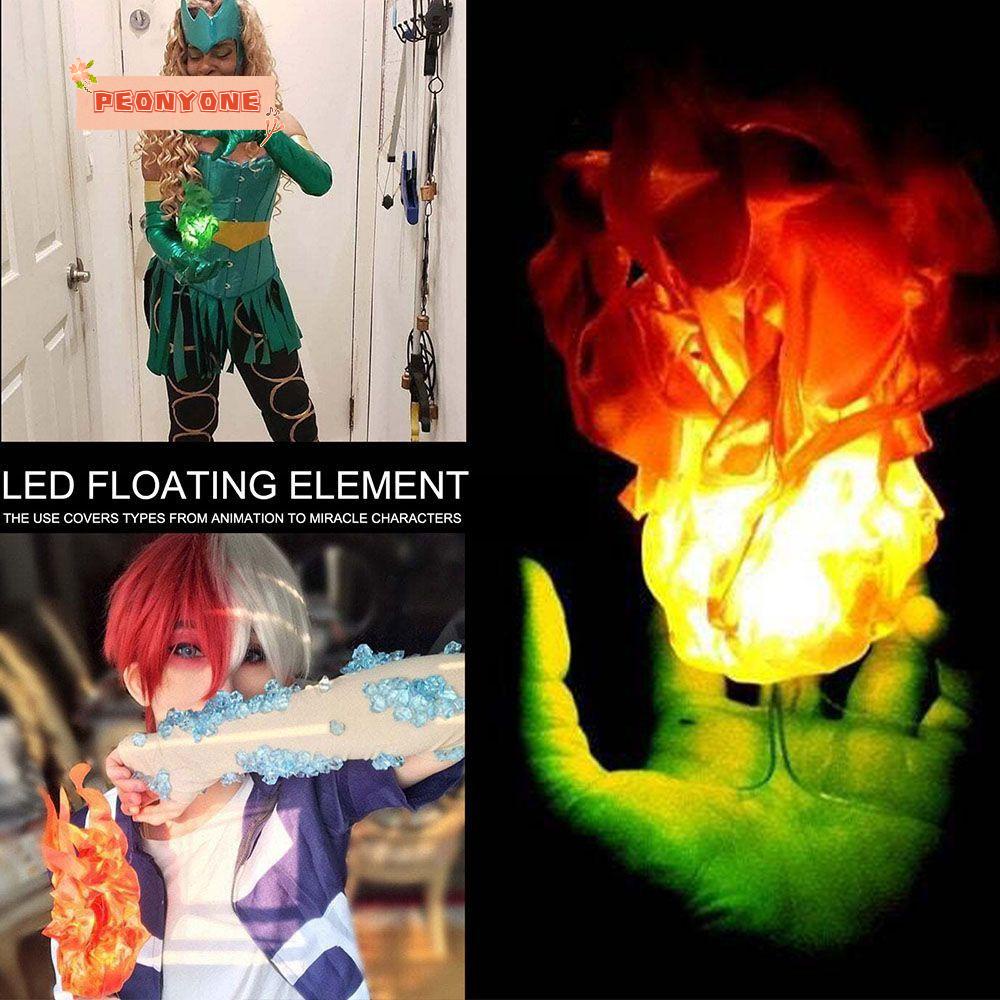 PEONYR Floating Fireball, Fabric Red/Blue/Green/Black Ghost Fire Lamp ...