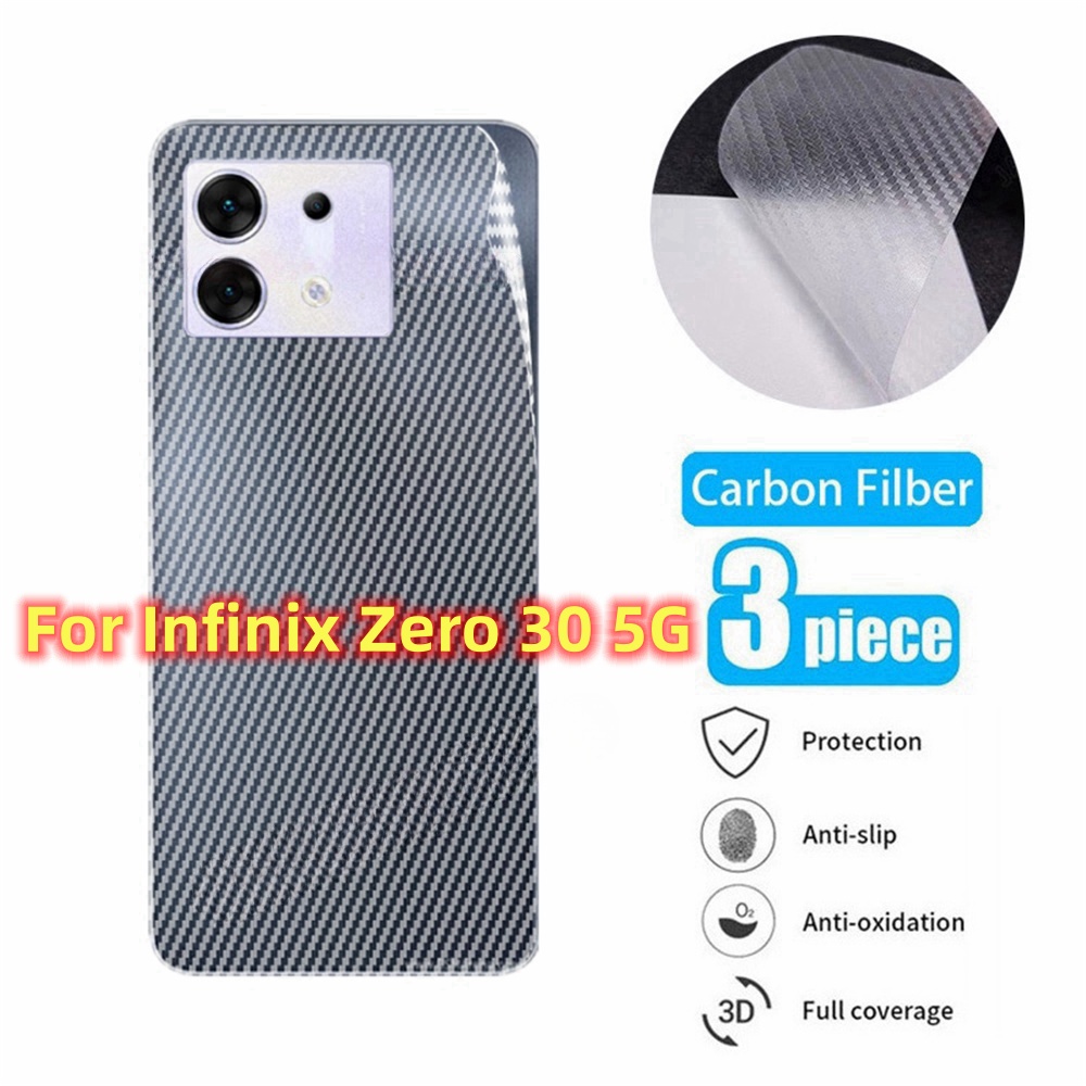 Matte Back Film For Infinix Zero 30 Zero30 InfinixZero30 5G 2023 Carbon Fiber Screen Protector ...