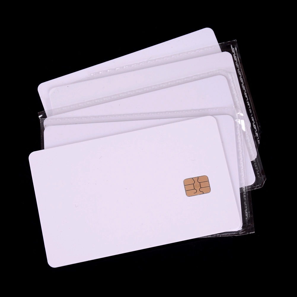 PP New 5 Pcs ISO PVC IC With SLE4442 Chip Blank Smart Card Contact IC ...