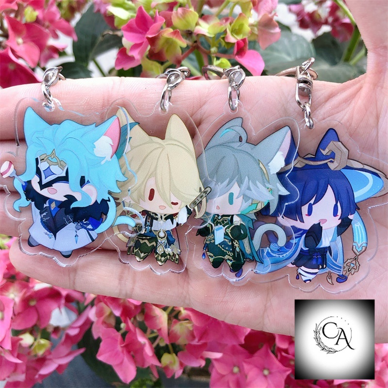 Genshin Impact Wanderer Doctor Dottore Kaveh Anime Manga Key Chain ...