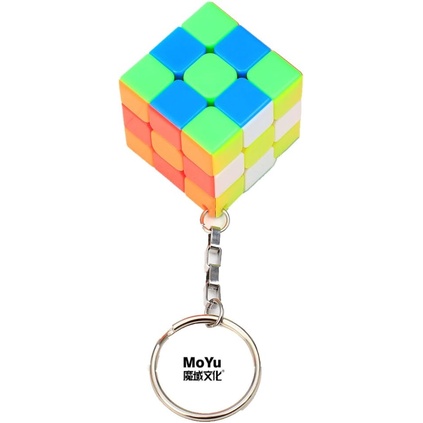 MoYu Mini 3x3 Keychain Cube Keyring Cube Magic Cube Stickerless Bright ...
