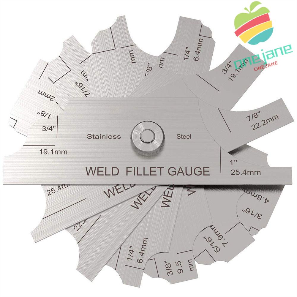ONE-JANE 7PCS Weld Fillet Gages Set, MG-11 1/8''-1'' Welding Gauge ...