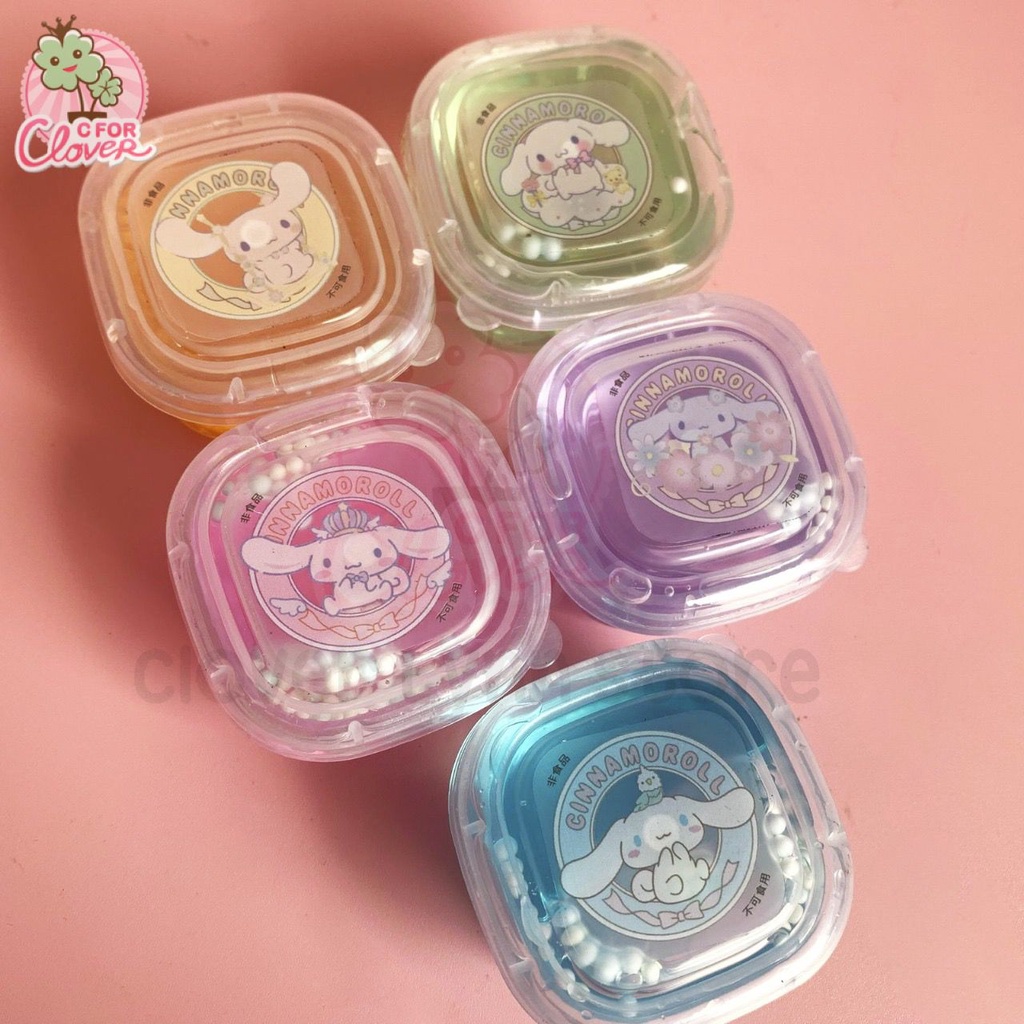CLEAR FOAM SLIME WITH CUTE CHARACTER mud CLEAR CUTE keyboard cleaning ...