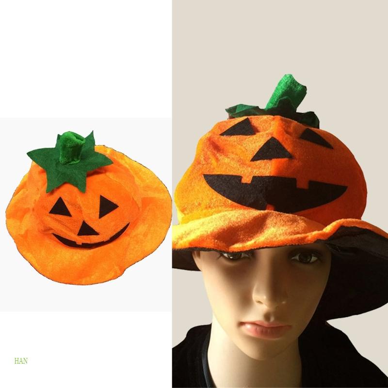 HAN Halloween Pumpkin Hat Kids Party Props Hat Cartoon Plush Headgear ...