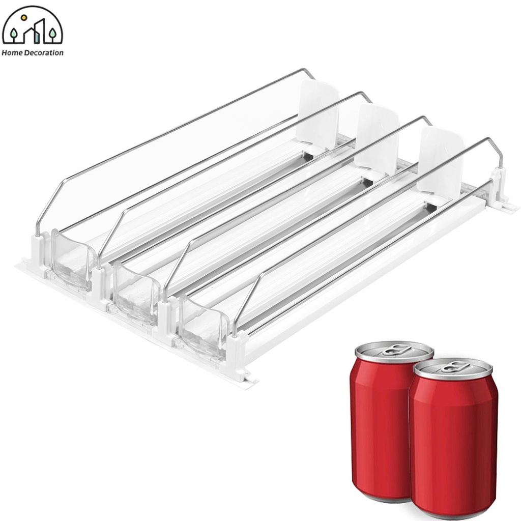 Drink Organizer for Fridge Self-Sliding Soda Can Dispenser with Locking ...