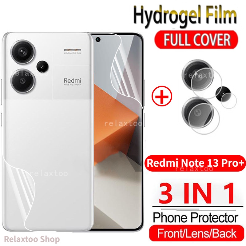 3in1 Full Cover Curved Soft Hydrogel Film For Redmi Note 14 13 Pro Plus ...