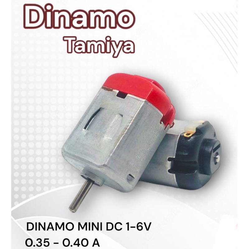 MESIN Mini DC DYNAMO MOTOR MACHINE TAMIYA DYNAMO MINIATURE DC MOTOR 1V ...