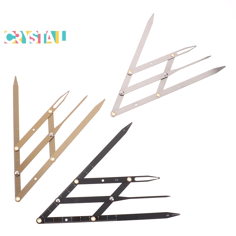 Crystal- Golden ratio sliding ruler Measuring stainless steel eyebrow ...