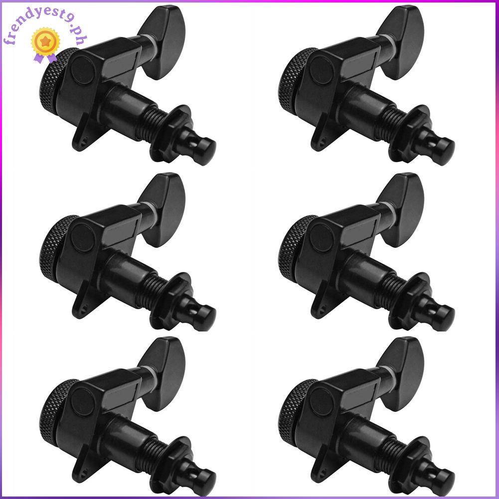 OZ Guitar String Peg Locking Tuners Tuning Pegs Machine Heads Black 6R ...