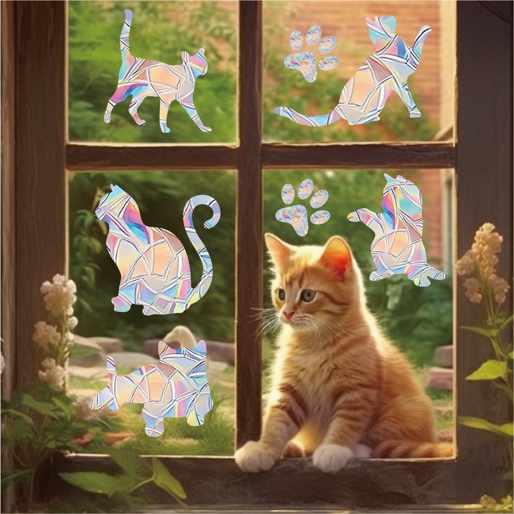 4sheet Sunlight Catcher Colorful Window Stickers Suncatcher Rainbow ...