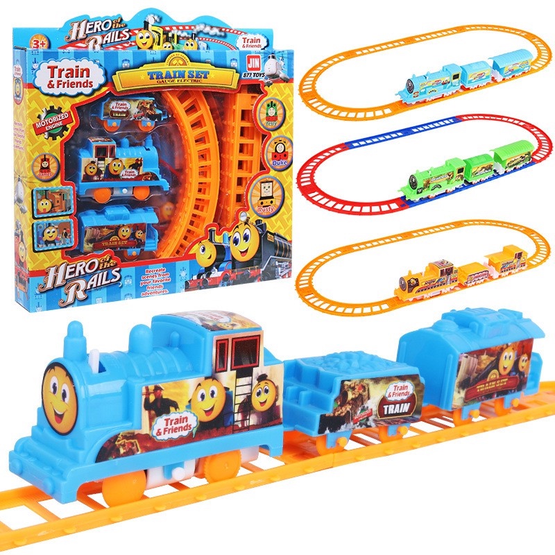 Train play set character battery operated Electric Rail Train Toy ...