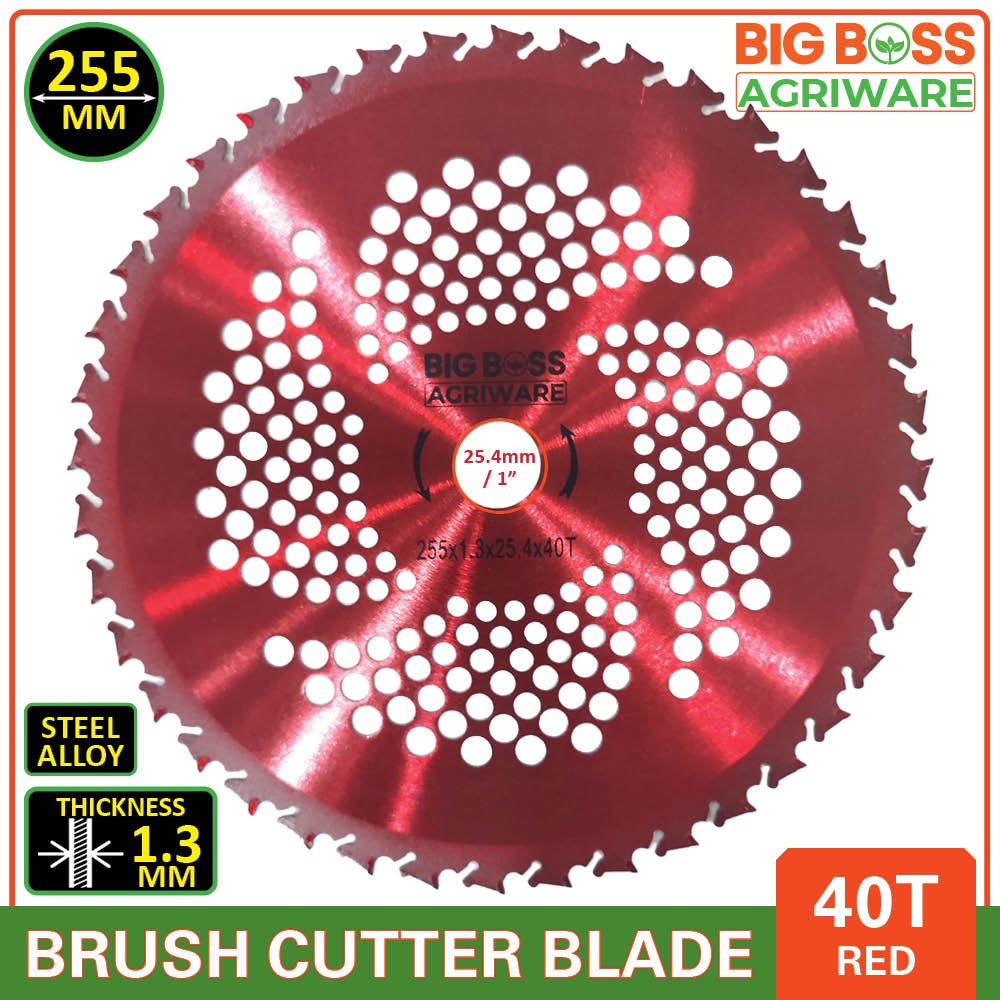 BBA 40 Teeth [40T] w/ Carbide Tips Red Multipurpose Grasscutter Blade ...