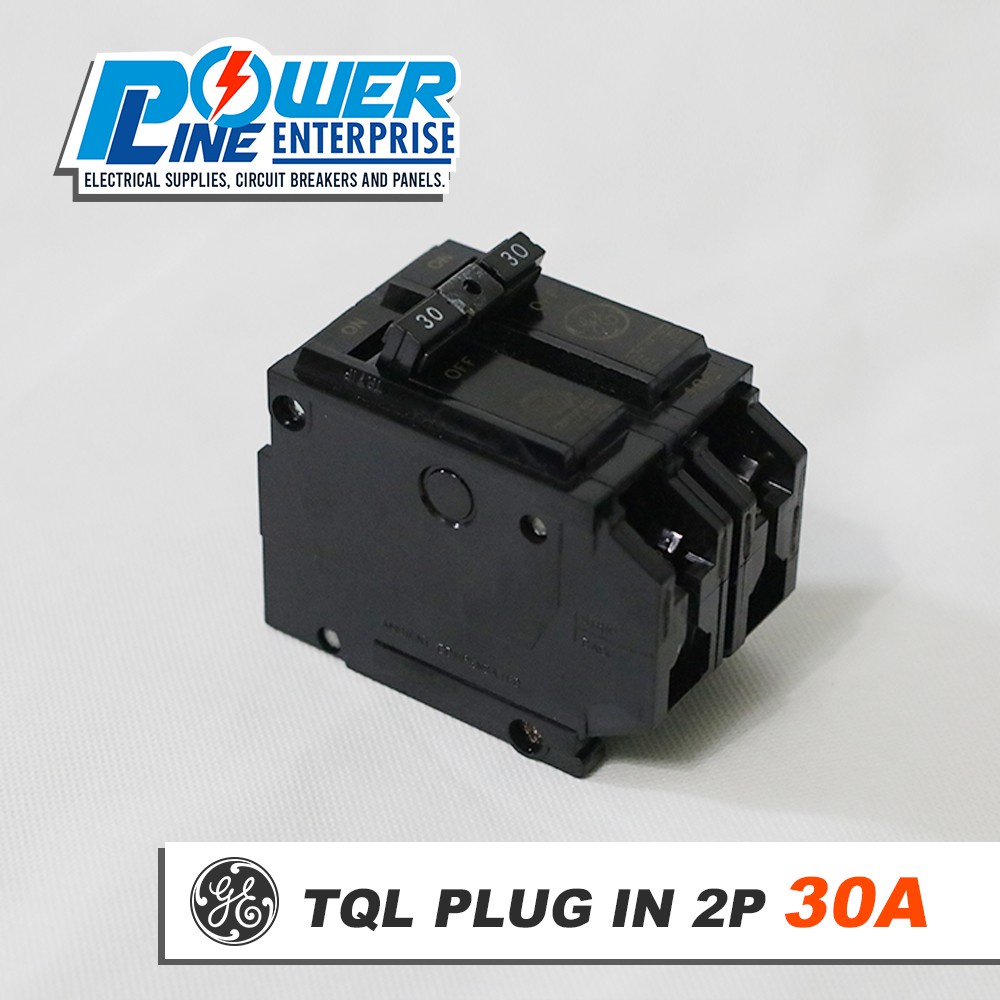 Circuit Breaker GE TQL Plug in 2 Pole 15 Ampere - 100 Ampere | Shopee Philippines