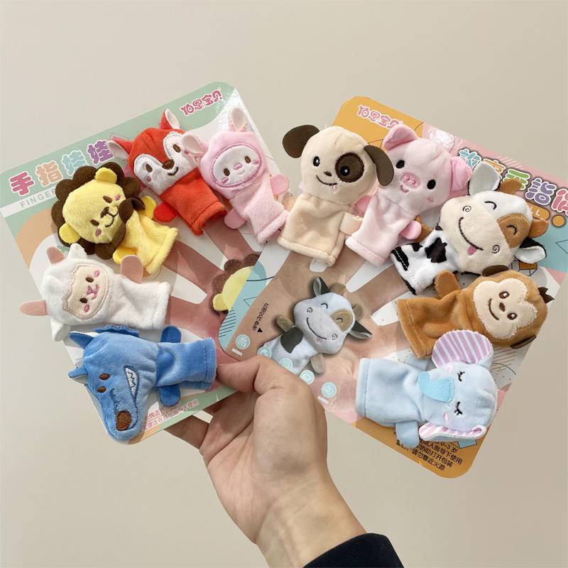 Baby Hand Puppet Toy Early Childhood Education Muppet Animal Plush Doll ...