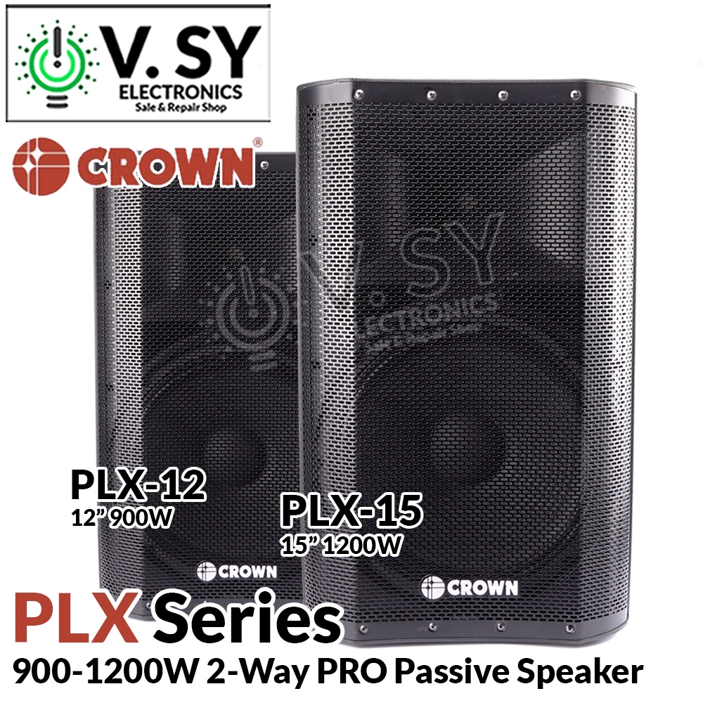 2023 Original CROWN PLX Series 900-1200W 4-8 Ohms 12 15 Inches 2-Way ...