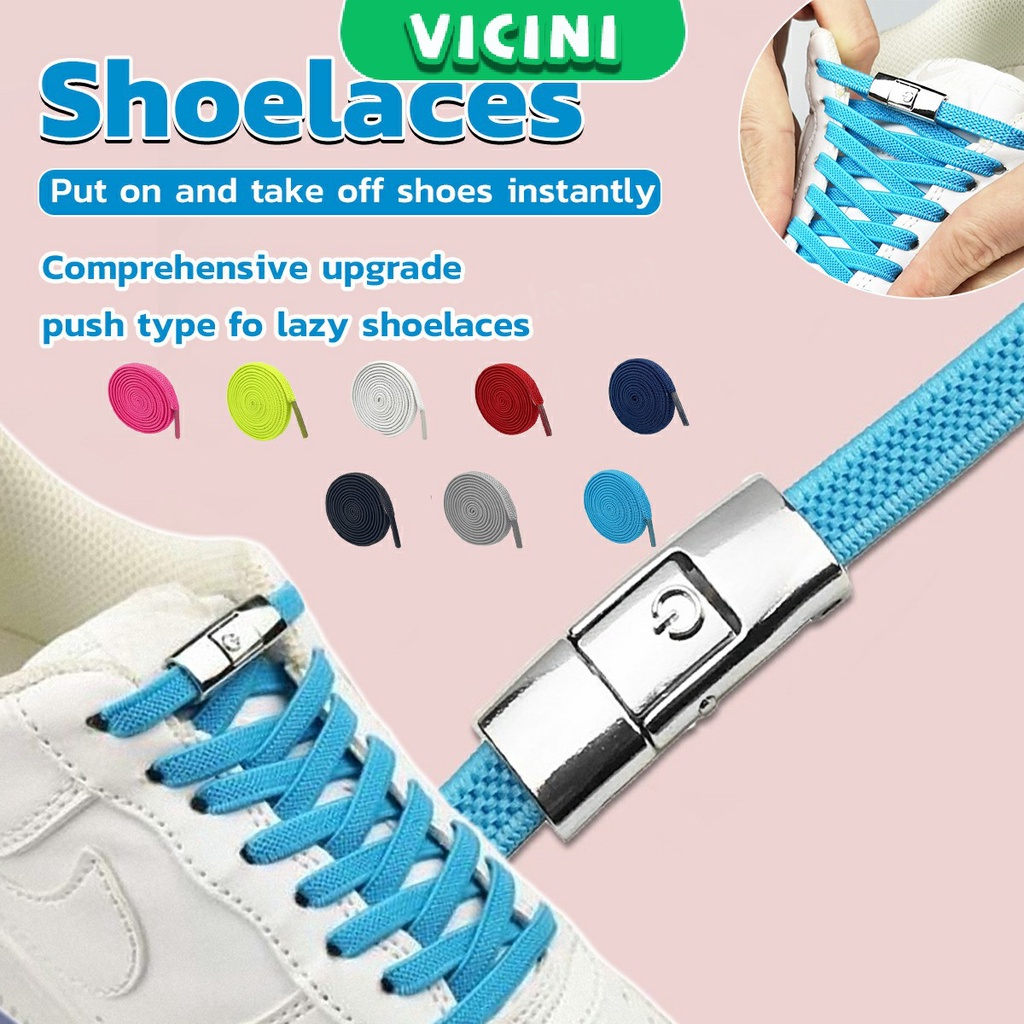 8mm elastic shoelaces no tie lazy shoe laces 1 pair lock Laces for Kids ...
