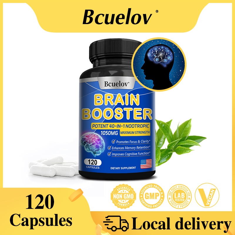 Bcuelov Brain Nootropic Supplement for Brain Enhancement and Memory ...