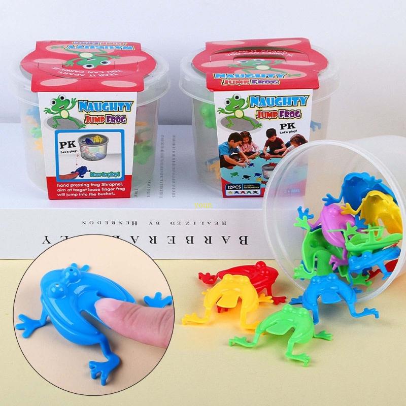 youn Jumping Leap Frogs Toy 12 Pack Plastic Frogs for Kids Playing ...