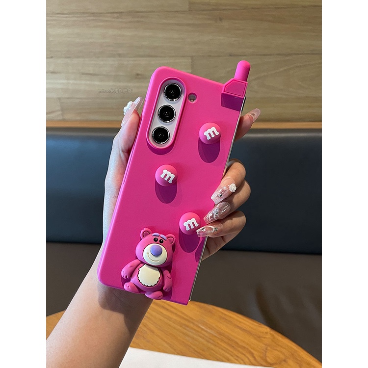 Girl Fashion Cute Cartoon Beads Strawberry Bear Portable Telephone ...