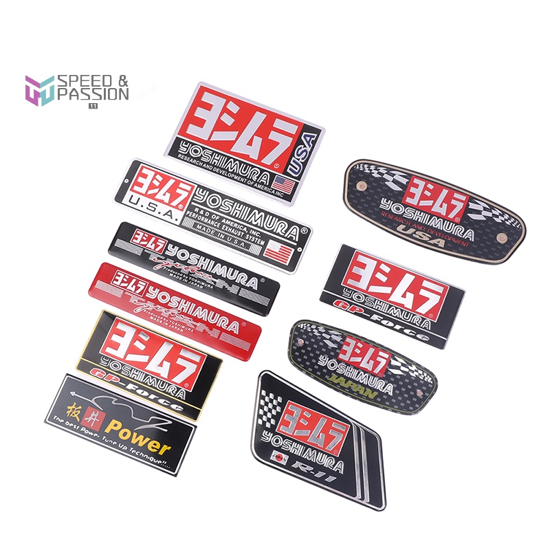 Speed 3D Universal Sticker Aluminum Heat-resistant Motorcycle Exhaust ...
