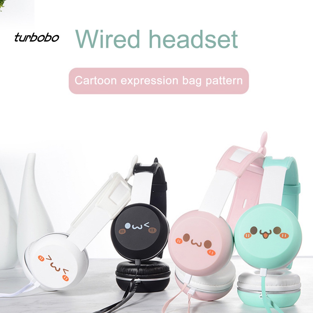 turbobo Wired Headphone Cartoon Universal 35mm Heavy Bass Over Ear ...