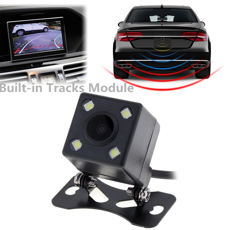 Universal CCD 4 LED Night Vision Car Dynamic Reversing Trajectory ...