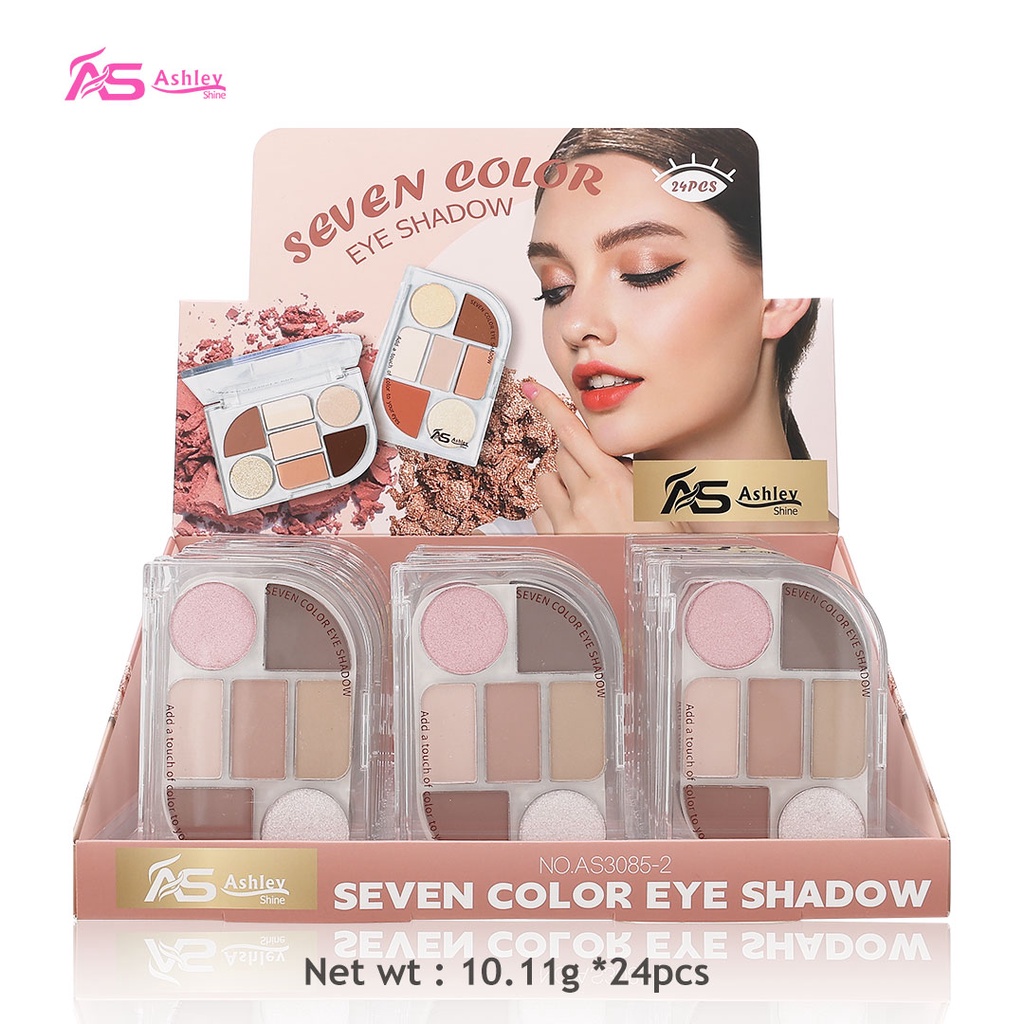 Ashley Shine 7 Colors Eyeshadow Palette High-gloss Trimming Blush Matte ...