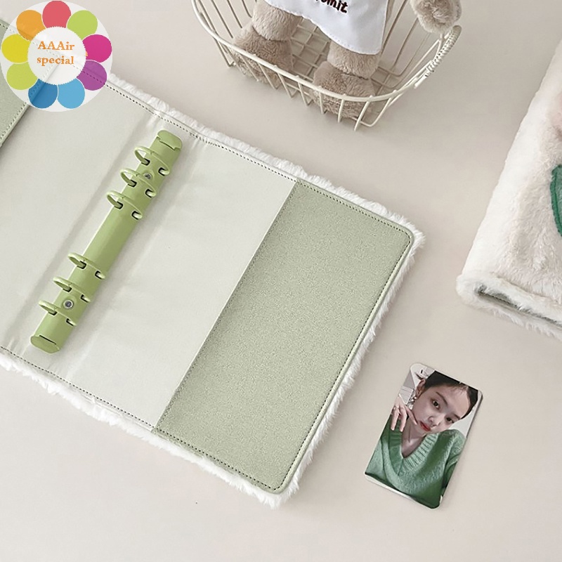 SEMEBY Cartoon Plush A6 Binder Photocard Holder Idol Photo Album ...
