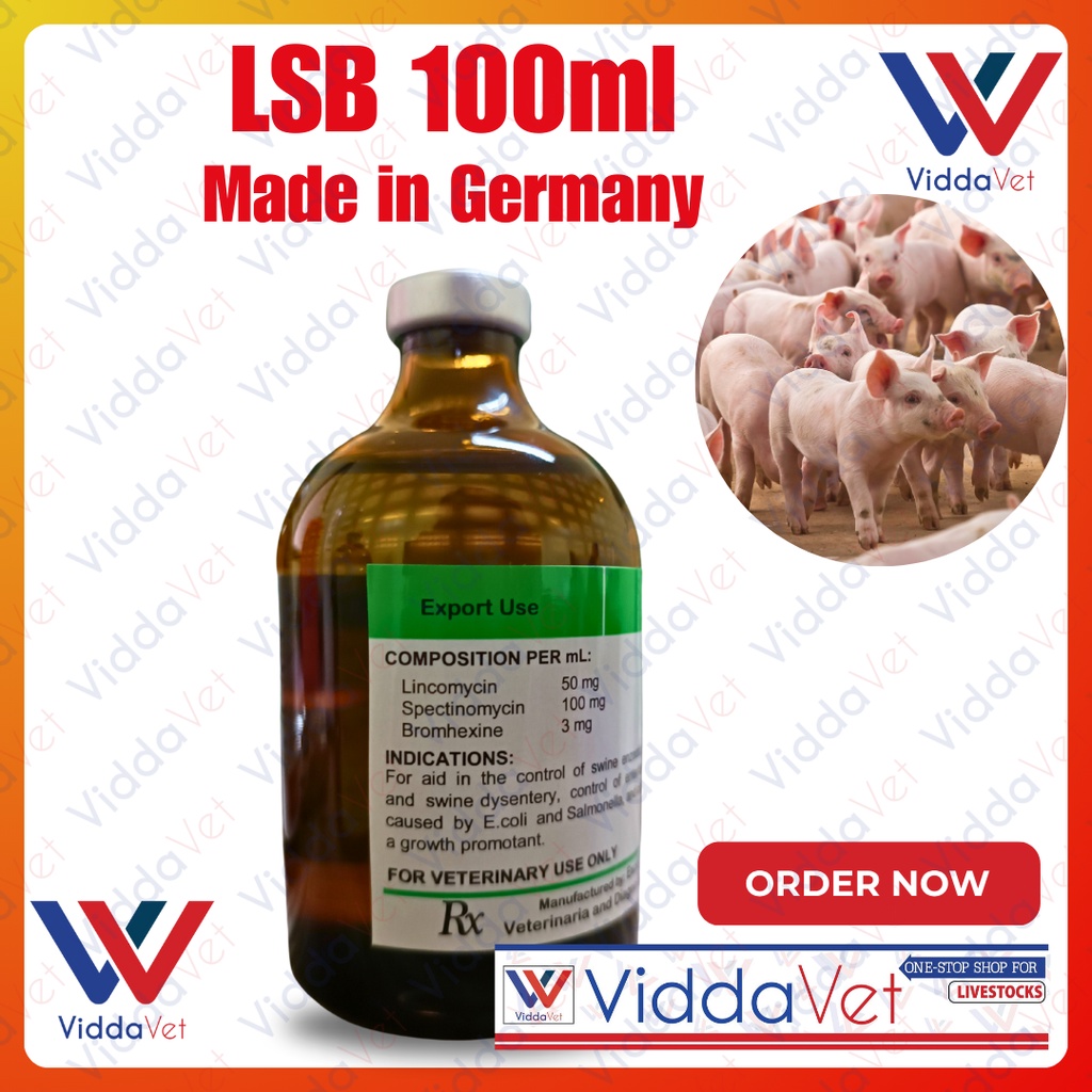 1 bot LSB linco spec brom Viddavet 100ml made in Germany for animals ...