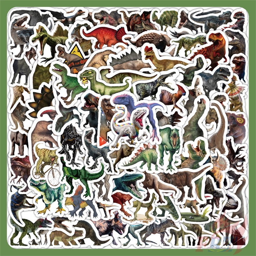 100Pcs/Set Real Dinosaur . Mini Kids Reward Stickers DIY Fashion ...