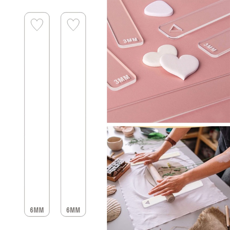 BST 2 3 4 5 6mm Clay Depth Guide Pottery Tools Acrylic Clay Thickness ...