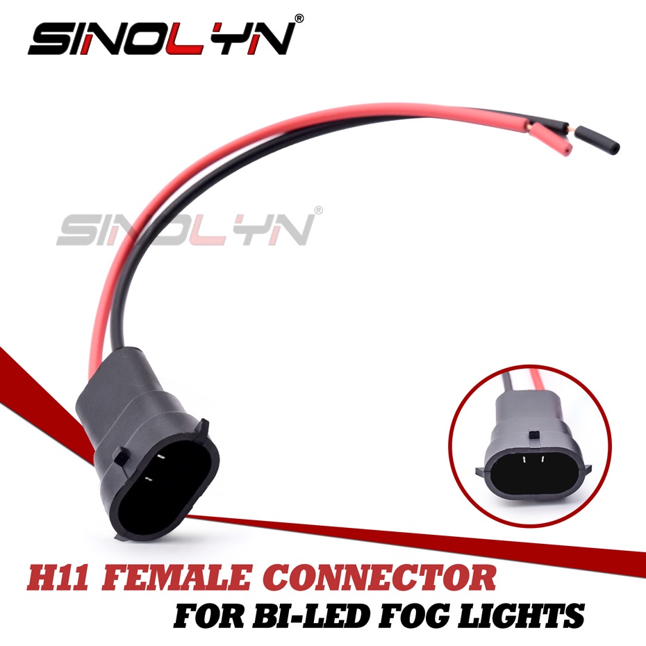 Sinolyn 1 Pair H8 H9 H11 Fog Light Lamp Bulb Female Socket Adapter Plug ...