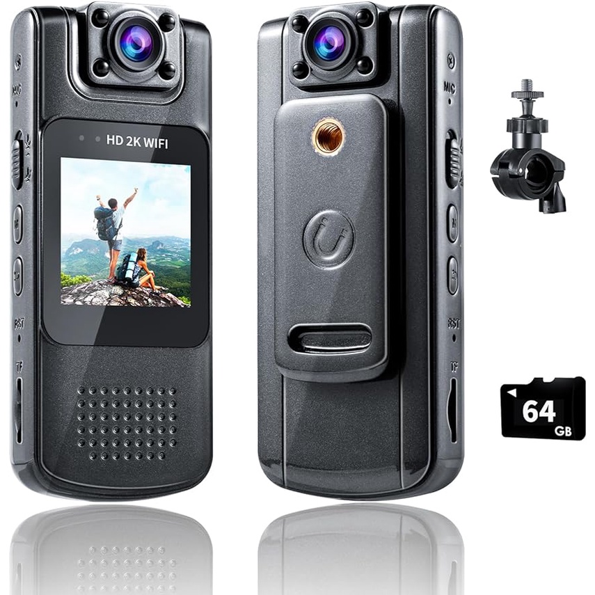 Body Camera with 4K FHD Recording, Body Cam with Audio 1.54 in Screen ...