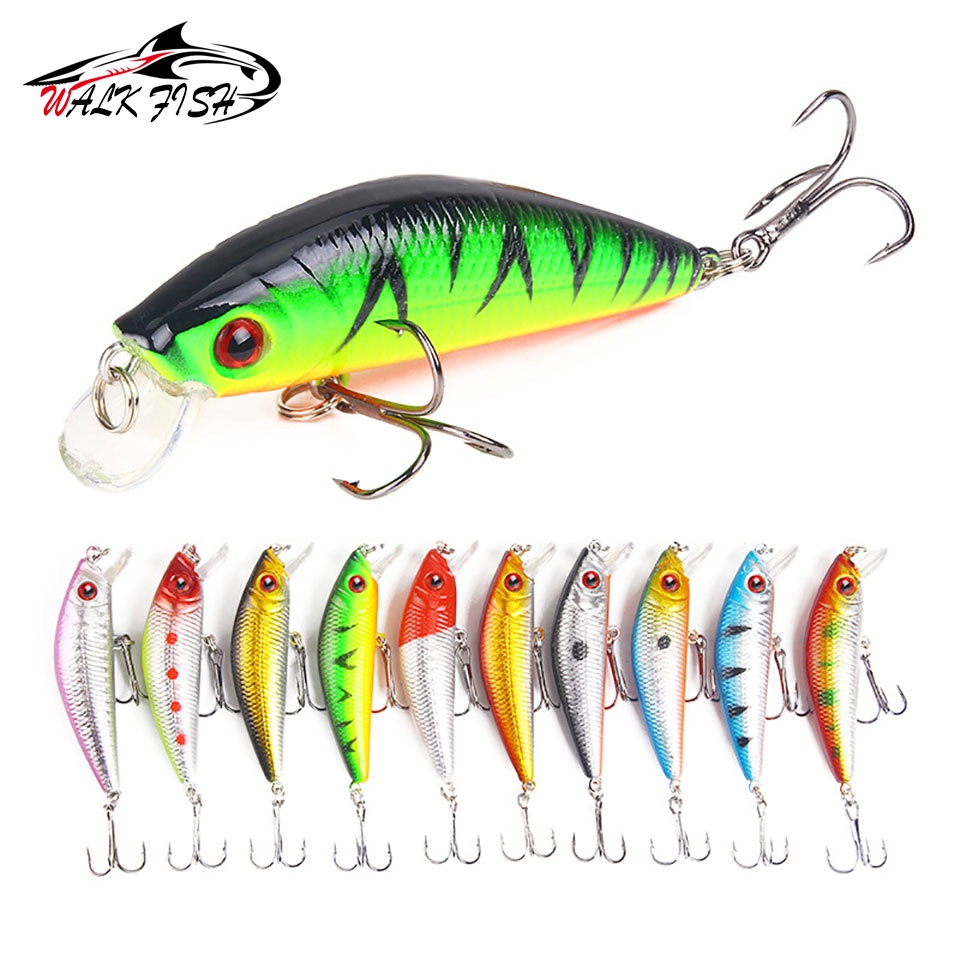 WALK FISH1Piece 7cm 8.5g 3D Fisheyes Minnow Lure Artificiais Swimbait ...