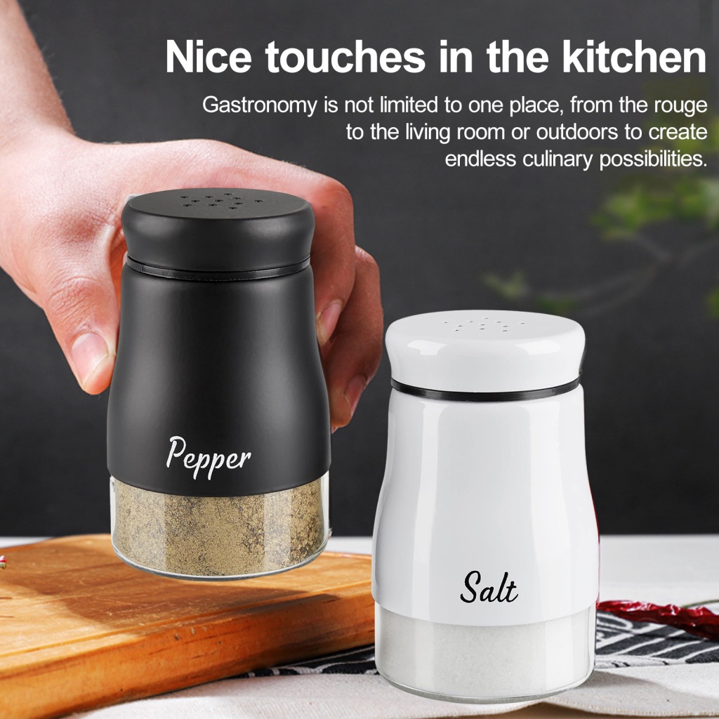Easy Refill Salt and Pepper Container Salt and Pepper Shaker Set 120ml ...