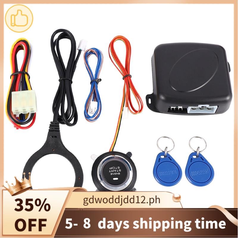 Smart RFID Car Alarm System Push Start Stop Button Lock Immobilizer ...