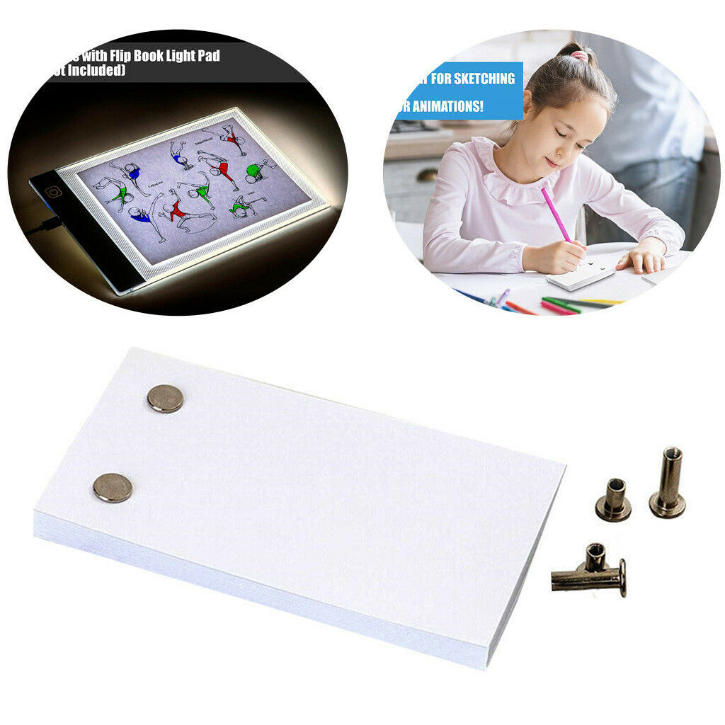 60 Pages Blank Flipbook Animation Paper with Holes Pocket Mini Notebook ...