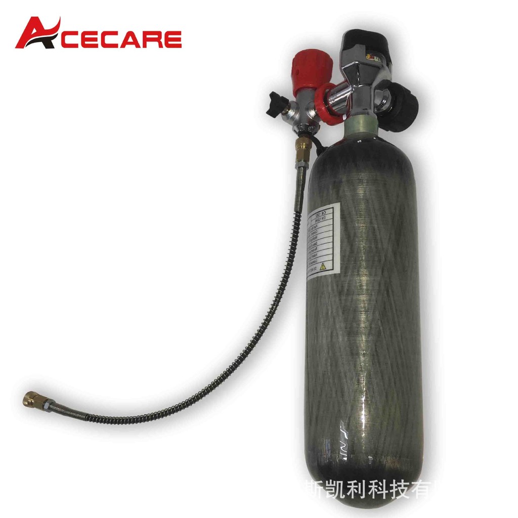 Carbon Fiber Cylinder 3L+Hollow Breathing Valve+Large Turn Small ...
