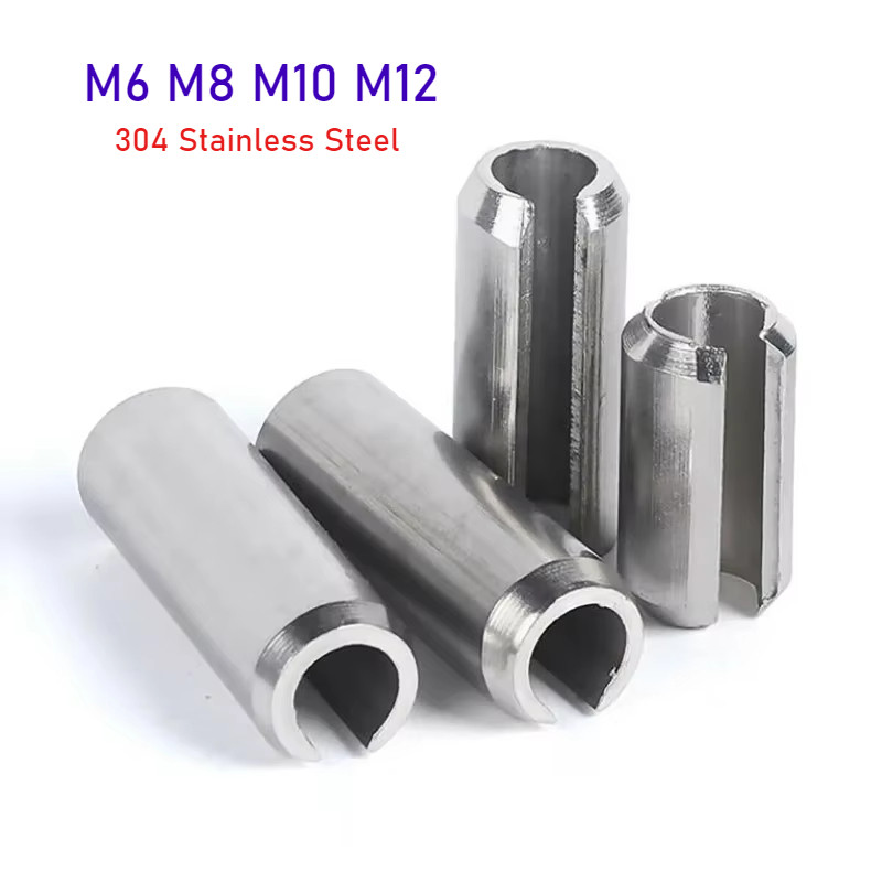 M6 M8 M10 M12 304 Stainless Steel Elastic Pin Cylindrical Cotter Dowel ...