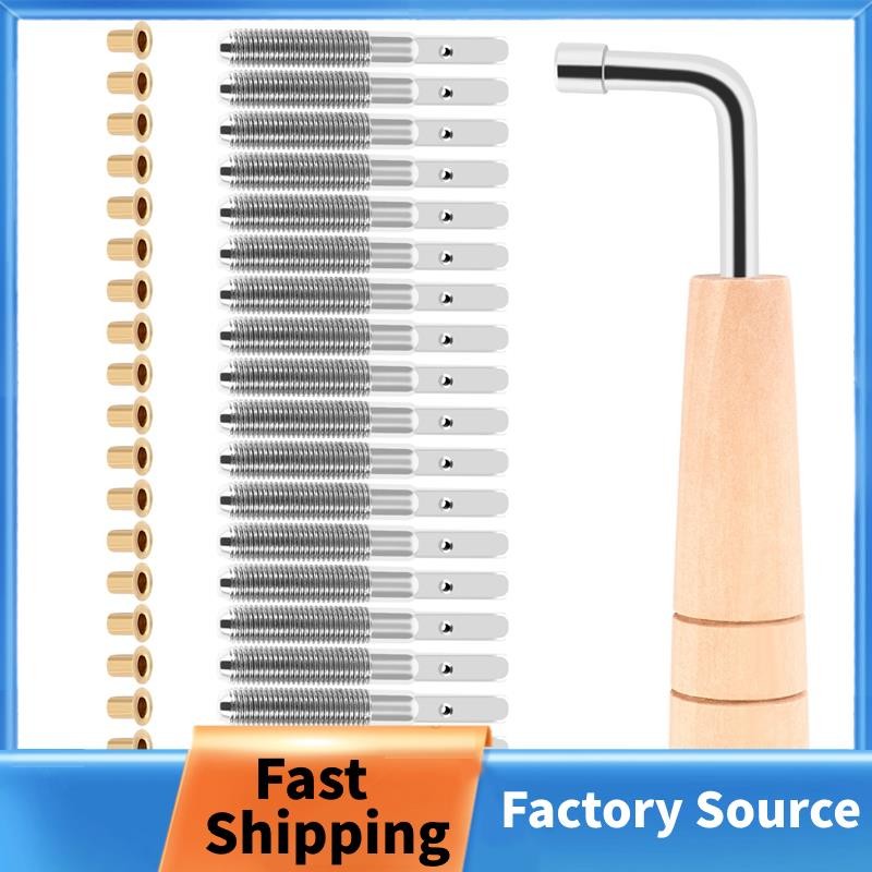 20 Pcs Tuning Pin Nails and 20Pcs Rivets,with L-Shape Tuning Wrench,for ...