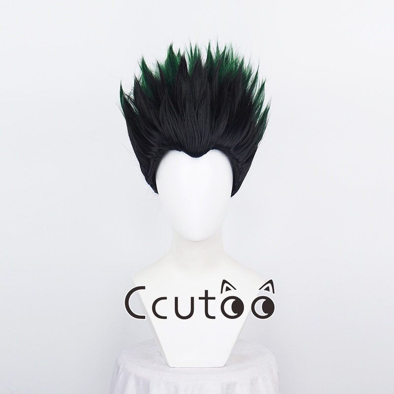 Misscoo HUNTER×HUNTER GON FREECSS Cosplay Wig Black Green Mixed Heat ...