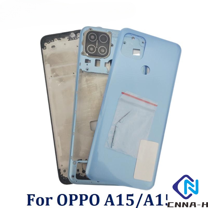 For OPPO A15 Battery Door Cover Rear Case Back Housing Power Volume Key ...
