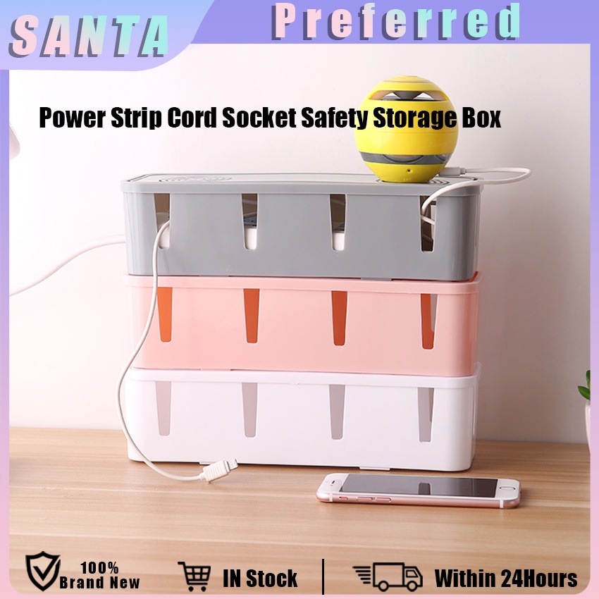 1PC Power Strip Cord Socket Safety Storage Box Cable Wire Management ...