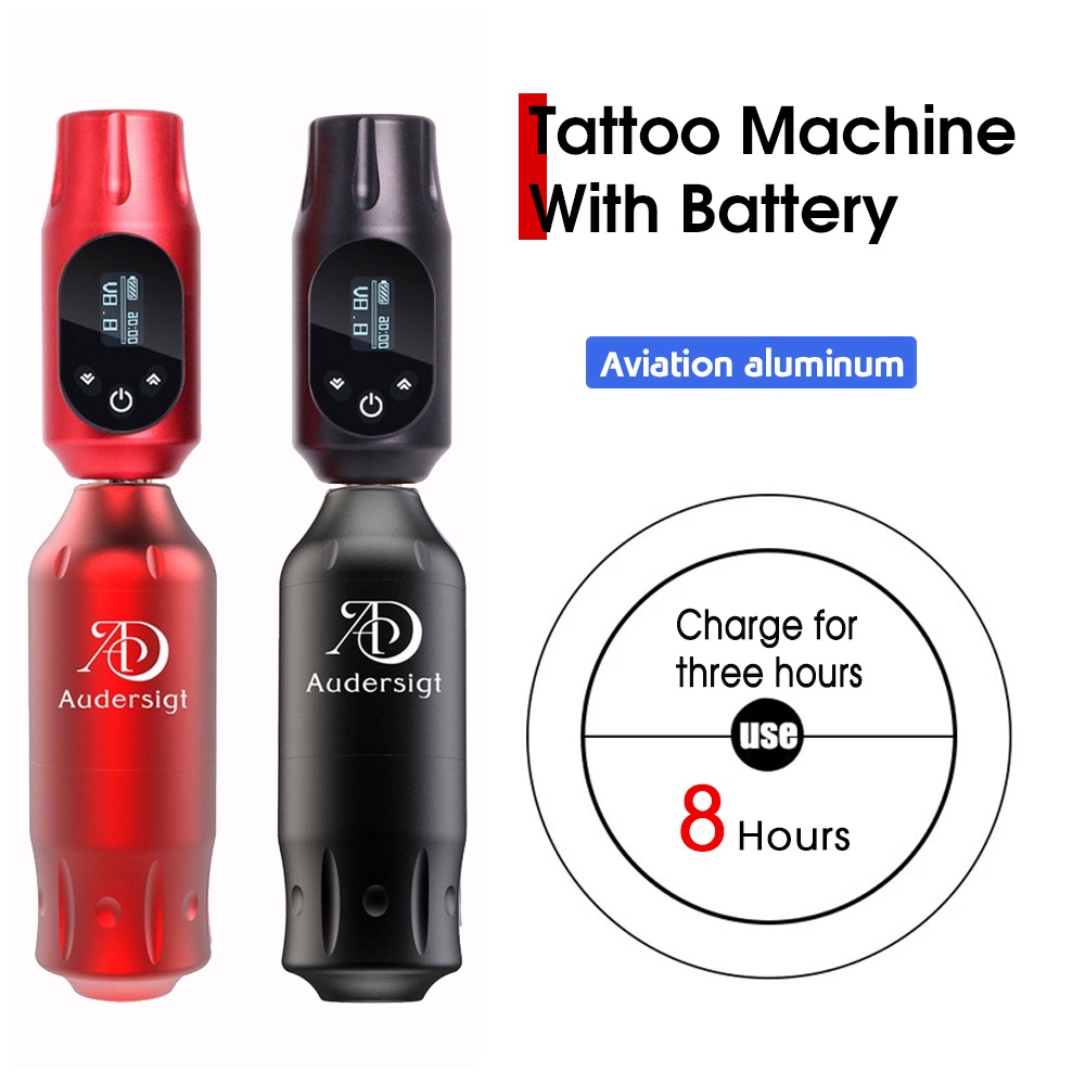 Lasting Wireless Tattoo Machine Pen Kit Mini Rotary Tattoo Pen Set with ...