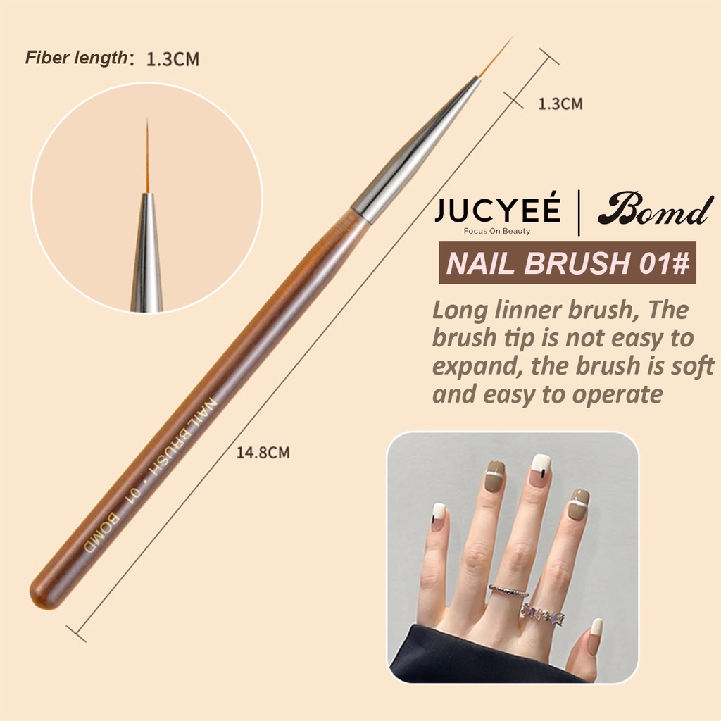BOMD Professional Acrylic Nail Art Brush Linner Brush Manicure Apply ...