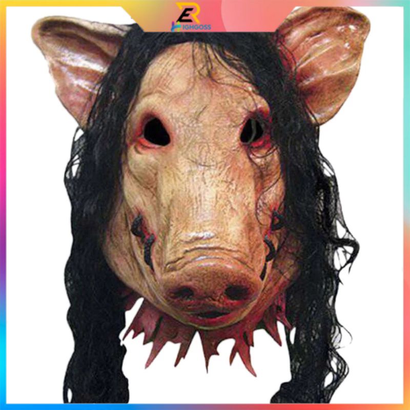 Halloween Cosplay Mask Animal Scary Masks Party Mask Props Pig Head ...