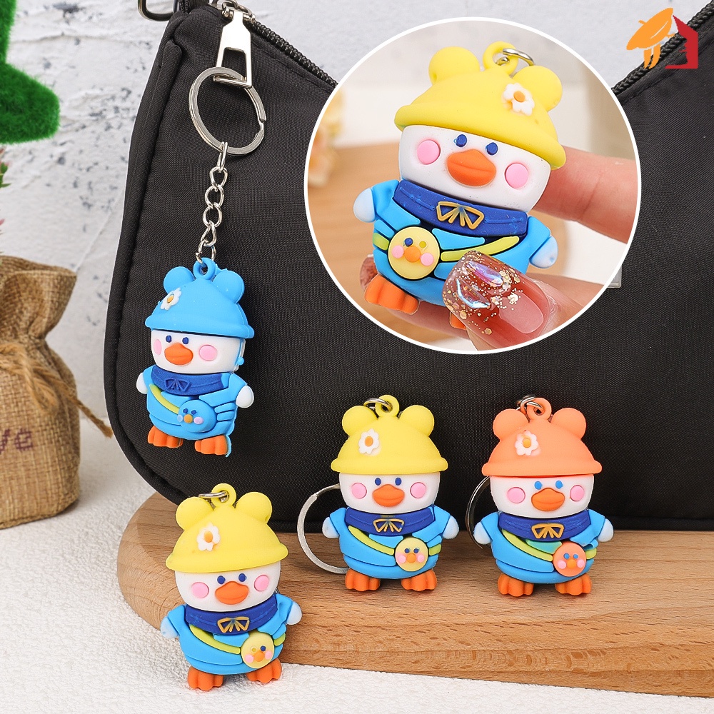 Sweet Cute Cartoon Ghost Backpack Duck Pendant Key Ring/ Creative Funny ...